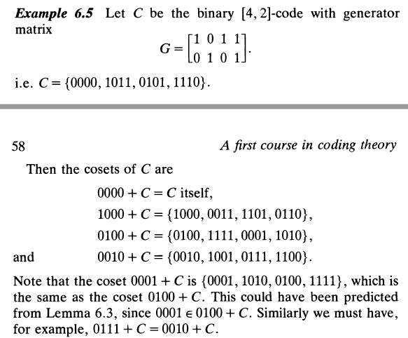 Solved 6.8 Show that if p = 0.01, the code of Example 6.5 | Chegg.com