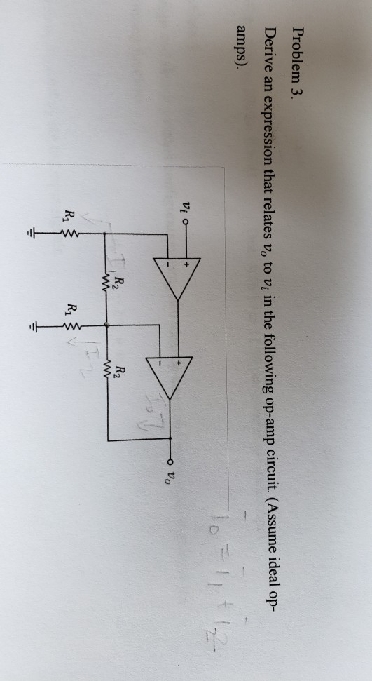 Solved Problem 3 Derive an expression that relates vo to vi | Chegg.com