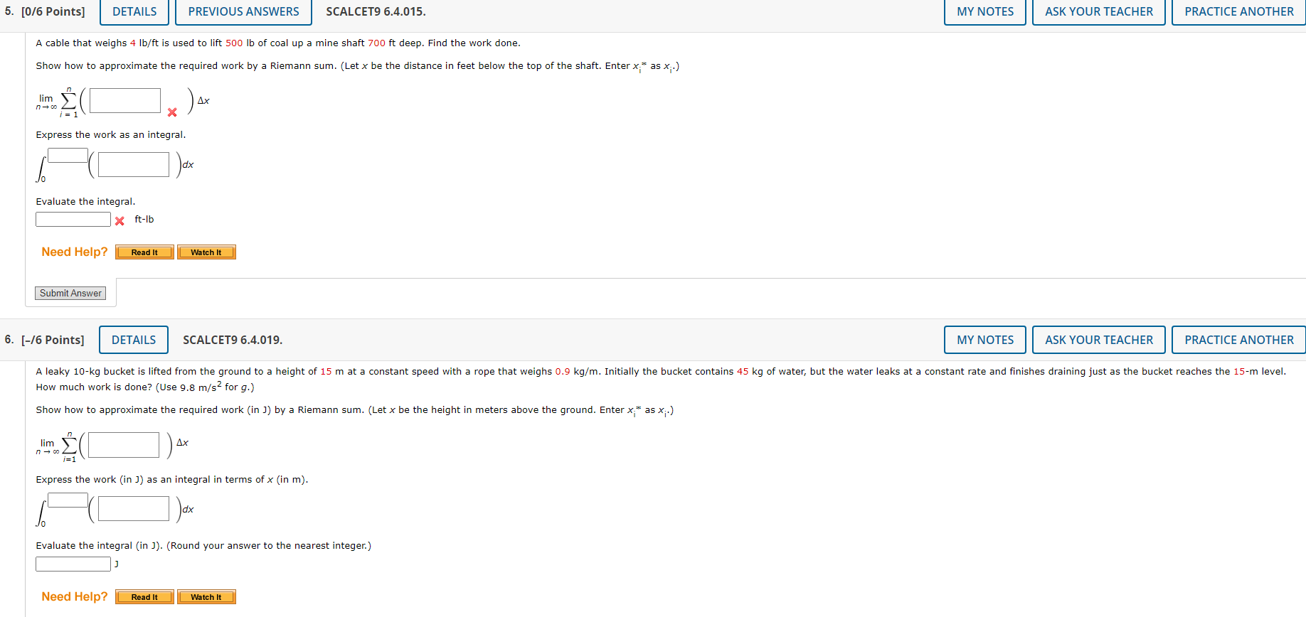 Solved 5. [0/6 Points] DETAILS PREVIOUS ANSWERS SCALCET9 | Chegg.com