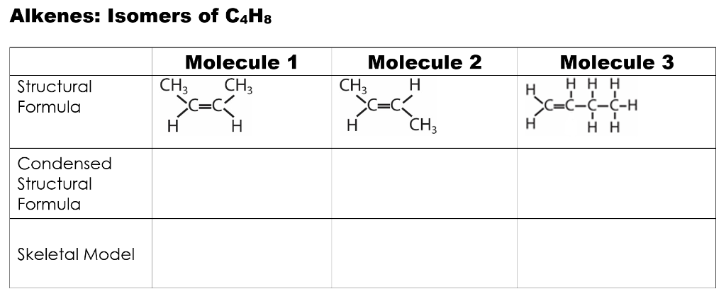 Solved Draw the structural formula and skeletal model for | Chegg.com