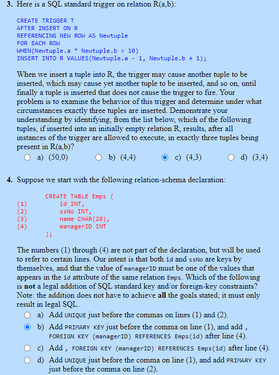 Solved 1. Suppose relation R(a,b,c) has the following | Chegg.com