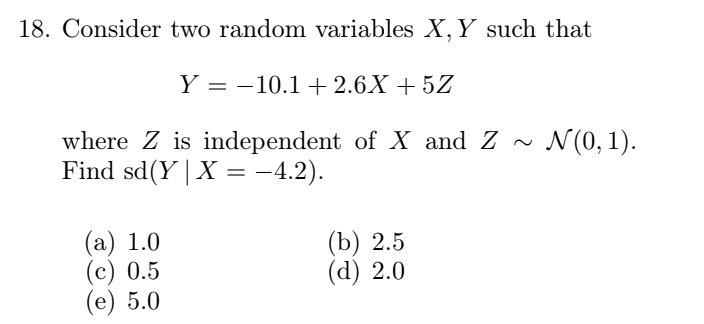 Solved 8. Consider two random variables X,Y such that | Chegg.com