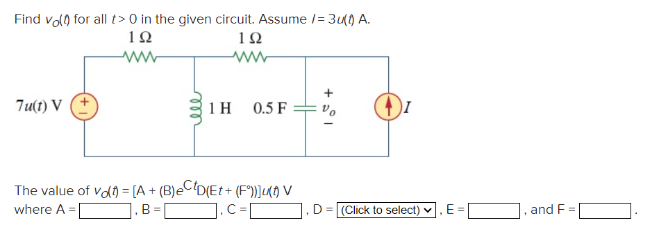 Solved Find vO(t) for all t>0 in the given circuit. Assume | Chegg.com