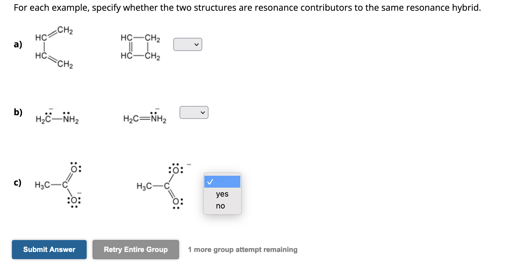 Solved For each example, specify whether the two structures | Chegg.com