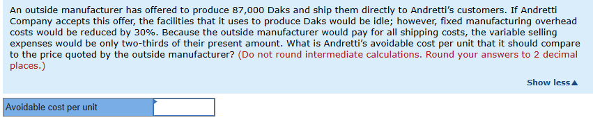 Solved Problem 6-18 (Algo) Relevant Cost Analysis in a | Chegg.com