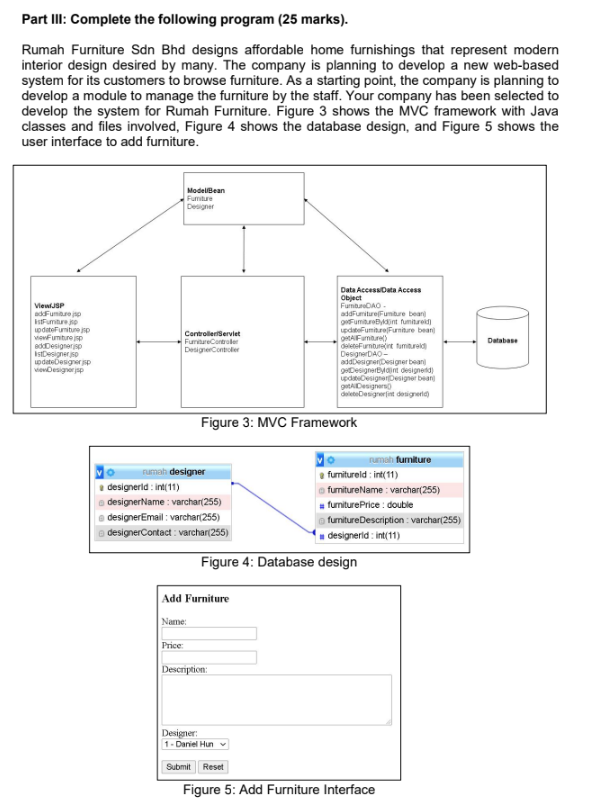 Part III: Complete the following program (25 marks). | Chegg.com