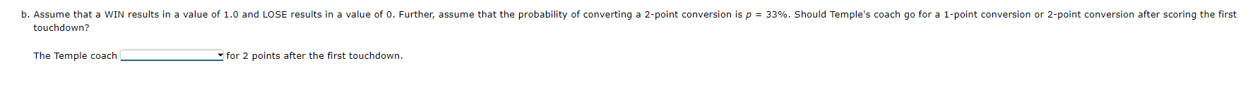Solved win if the game goes into overtime. The probability | Chegg.com