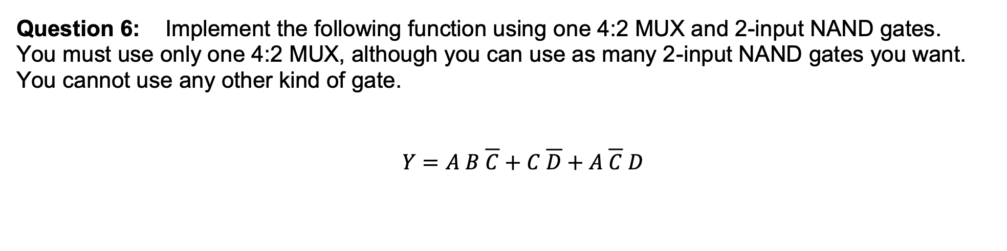 Solved Question 5: Implement the following function using | Chegg.com