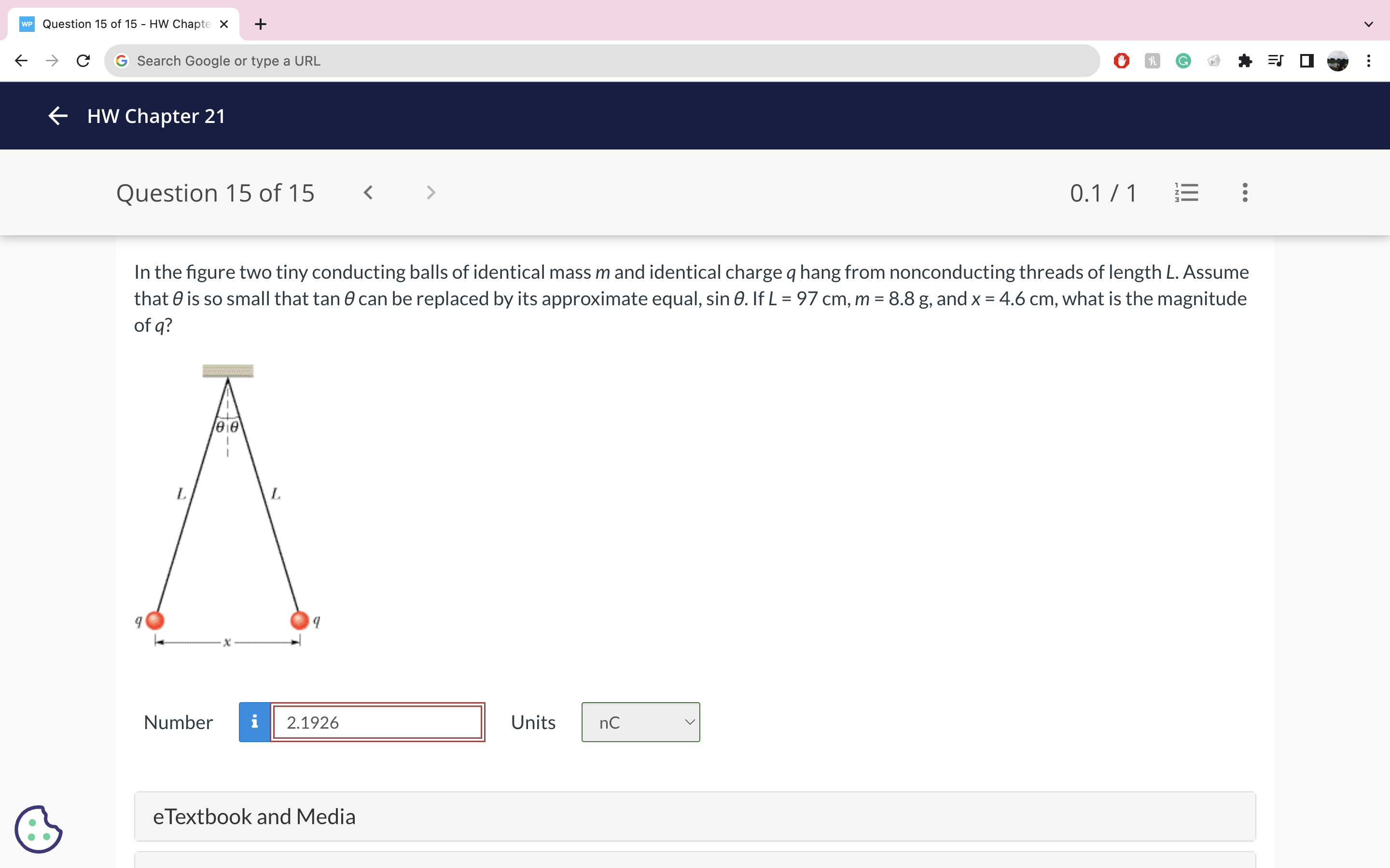 Solved In the figure two tiny conducting balls of identical | Chegg.com