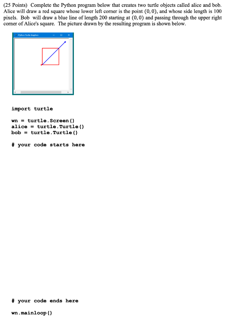 Solved (25 Points) Complete the Python program below that | Chegg.com
