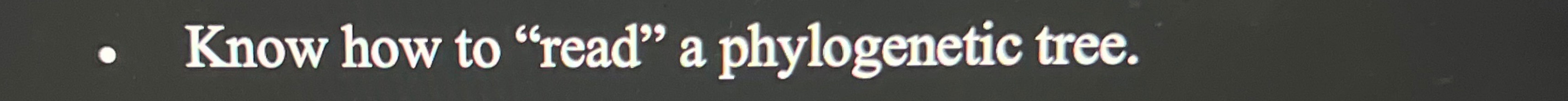 Solved Know How To Read A Phylogenetic Tree 9099