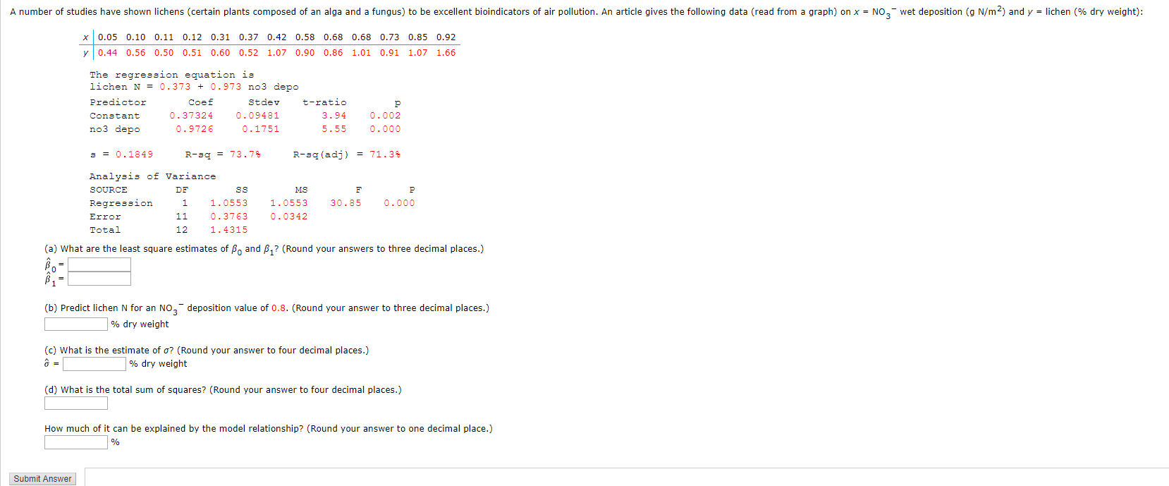 Solved A number of studies have shown lichens (certain | Chegg.com
