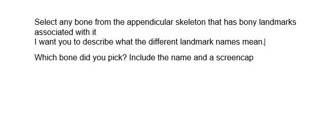 Solved Select any bone from the appendicular skeleton that | Chegg.com