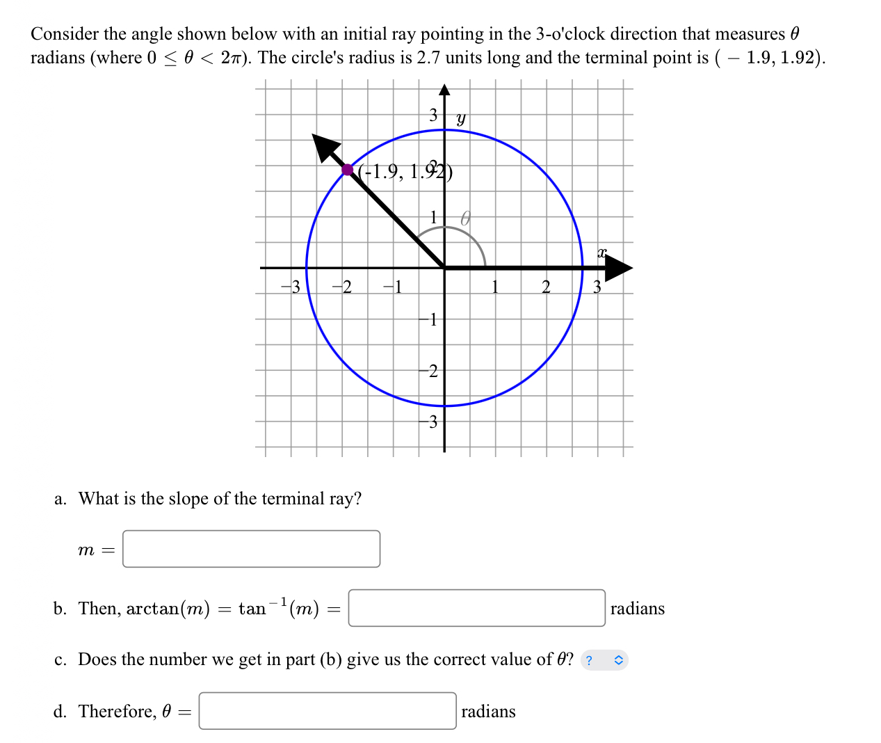 Solved Consider the angle shown below with an initial ray | Chegg.com