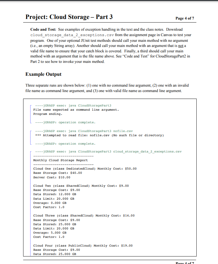 Project: Cloud Storage - Part 3 Page 1 of 7 | Chegg.com