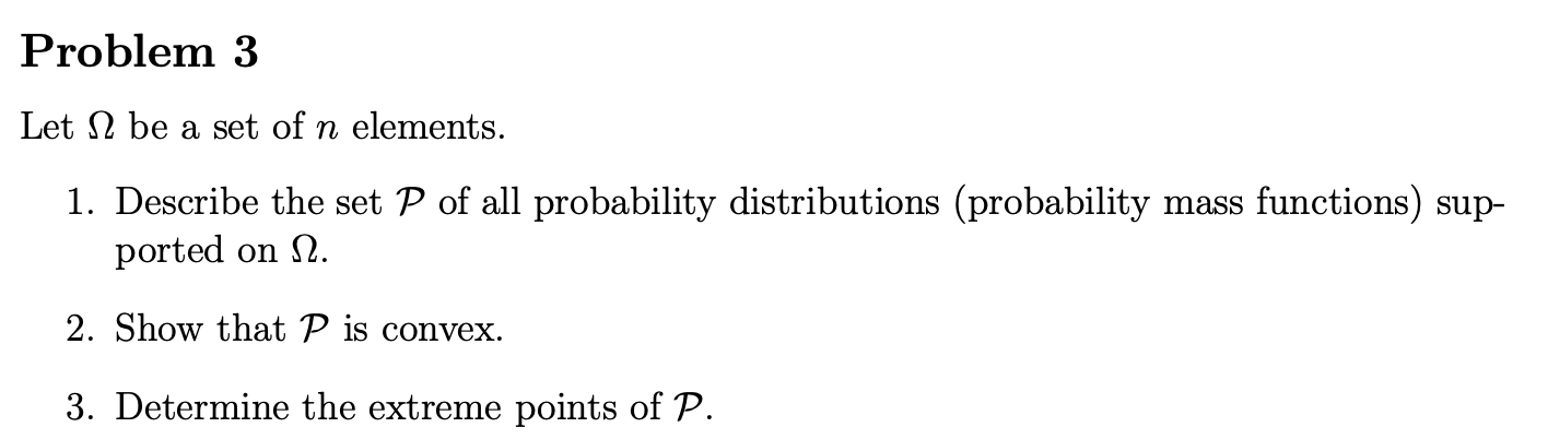 Solved Let Ω be a set of n elements. 1. Describe the set P | Chegg.com