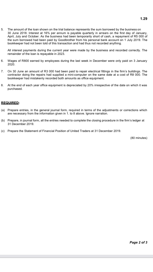 EXERCISE 1.29 1.29 A. Goodbrother has operated | Chegg.com