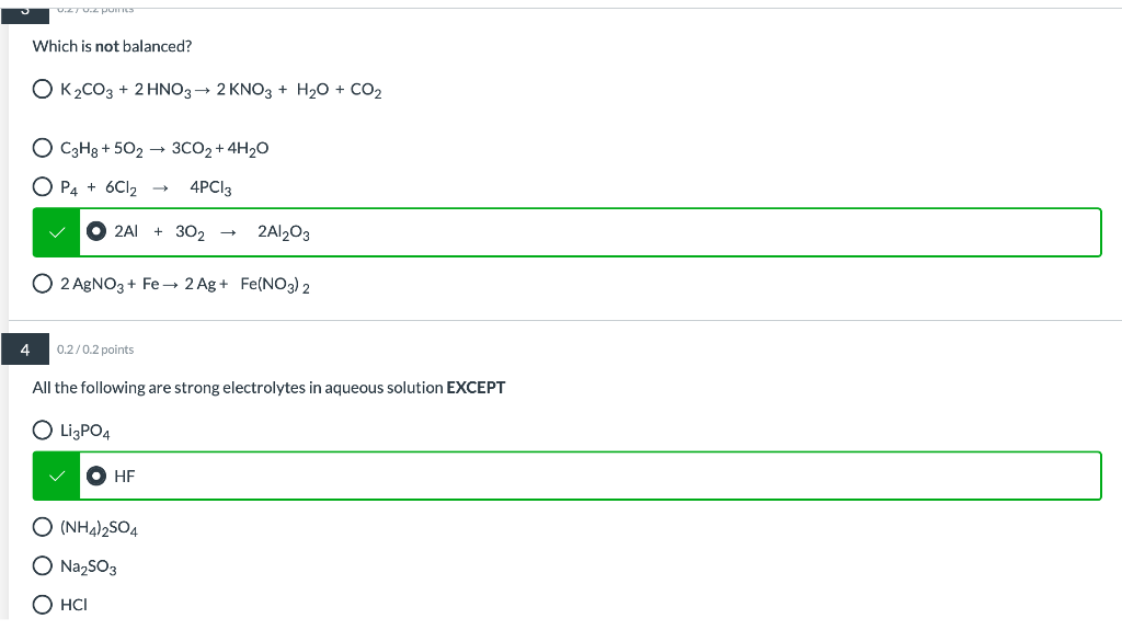 Solved 2 0/0.2 points Which of these compounds is a strong | Chegg.com