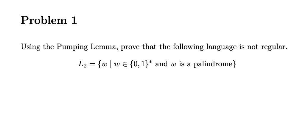Solved Using the Pumping Lemma, prove that the following | Chegg.com