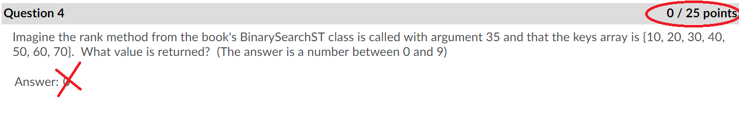Solved 0/25 points Question 1 Assume you have three separate | Chegg.com