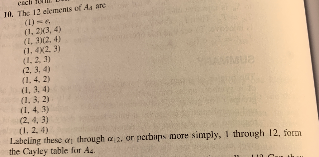 Solved From the list of cycles in #10: pick at least 2 pairs | Chegg.com