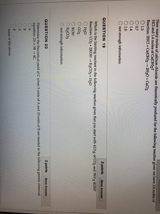 Solved How many moles of calcium chloride are theoretically | Chegg.com
