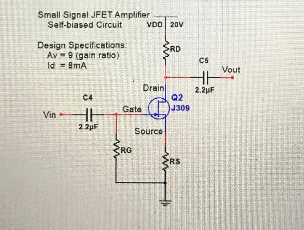 Solved A “J309” JFET transistor is to be used as a small | Chegg.com