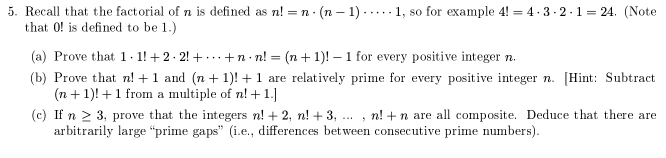 Solved Recall that the factorial of n ﻿is defined as | Chegg.com