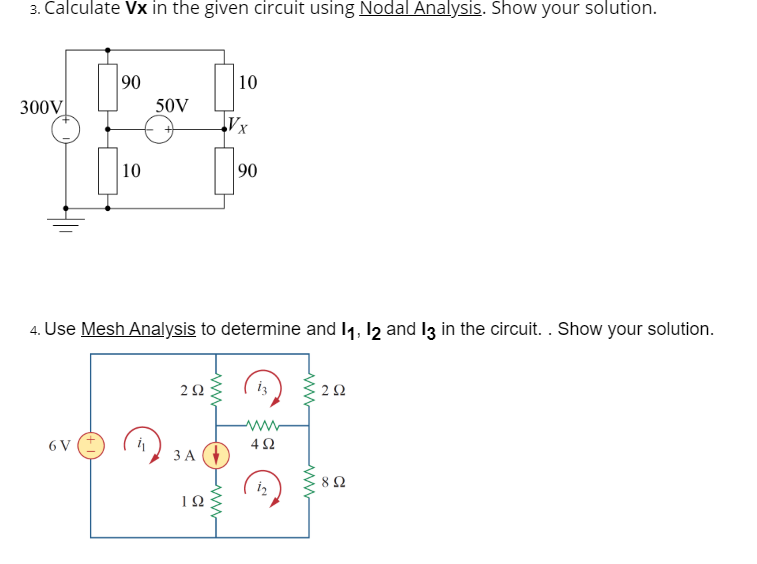 Solved 1. Calculate Vx in the given circuit using (1) Nodal | Chegg.com