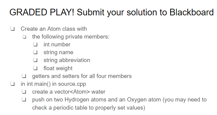 Solved GRADED PLAY! Submit your solution to Blackboard | Chegg.com