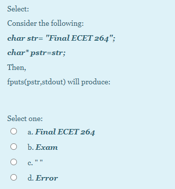 Solved Select: Consider the following: enum color = { White, | Chegg.com