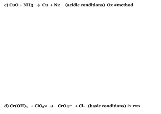 Solved 1. Balance each equation. Use the oxidation number | Chegg.com