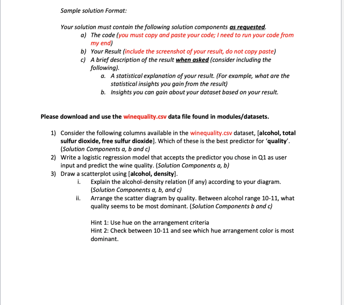 Please provide the code used in python as well as a | Chegg.com