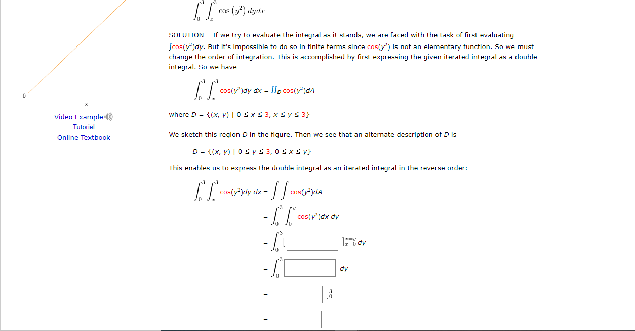 Solved [ cos (12) dydr SOLUTION If we try to evaluate the | Chegg.com