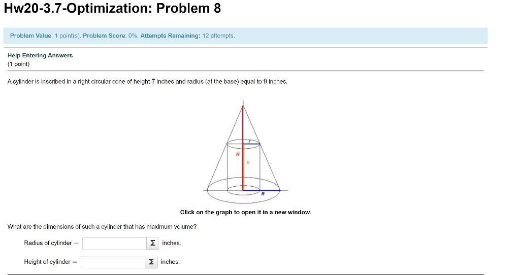 Solved Hw20-3.7-Optimization: Problem 8 Problem Value: 1 | Chegg.com