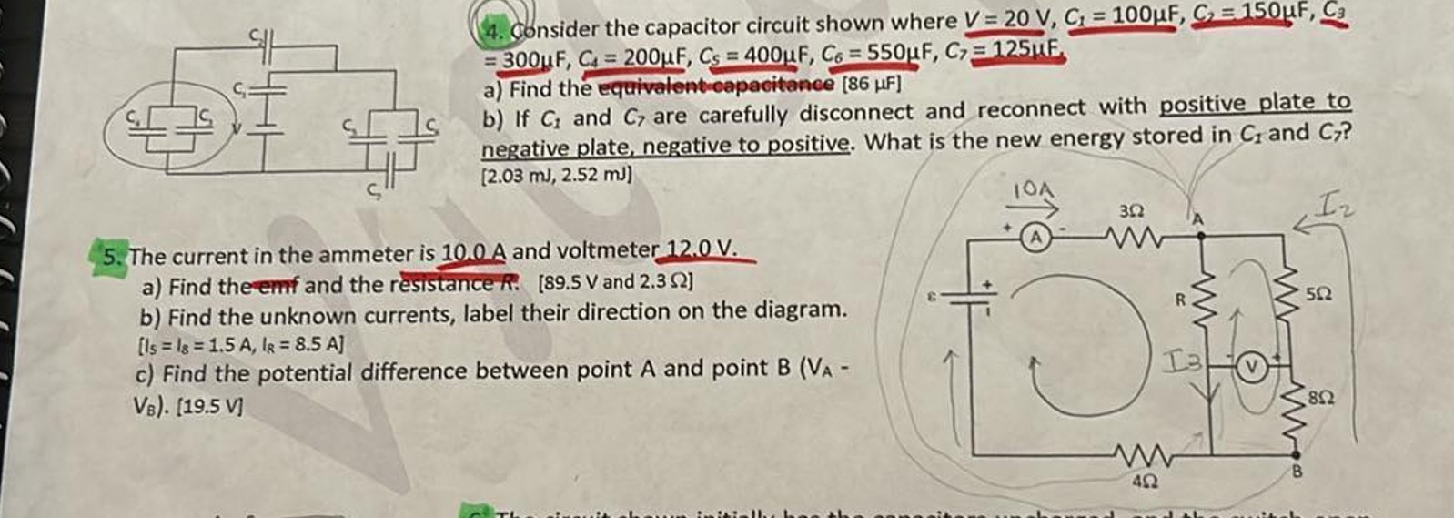 Solved Consider the capacitor circuit shown where | Chegg.com