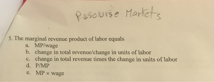 Solved 6. Inputs that can be increased a. fixed inputs b. | Chegg.com