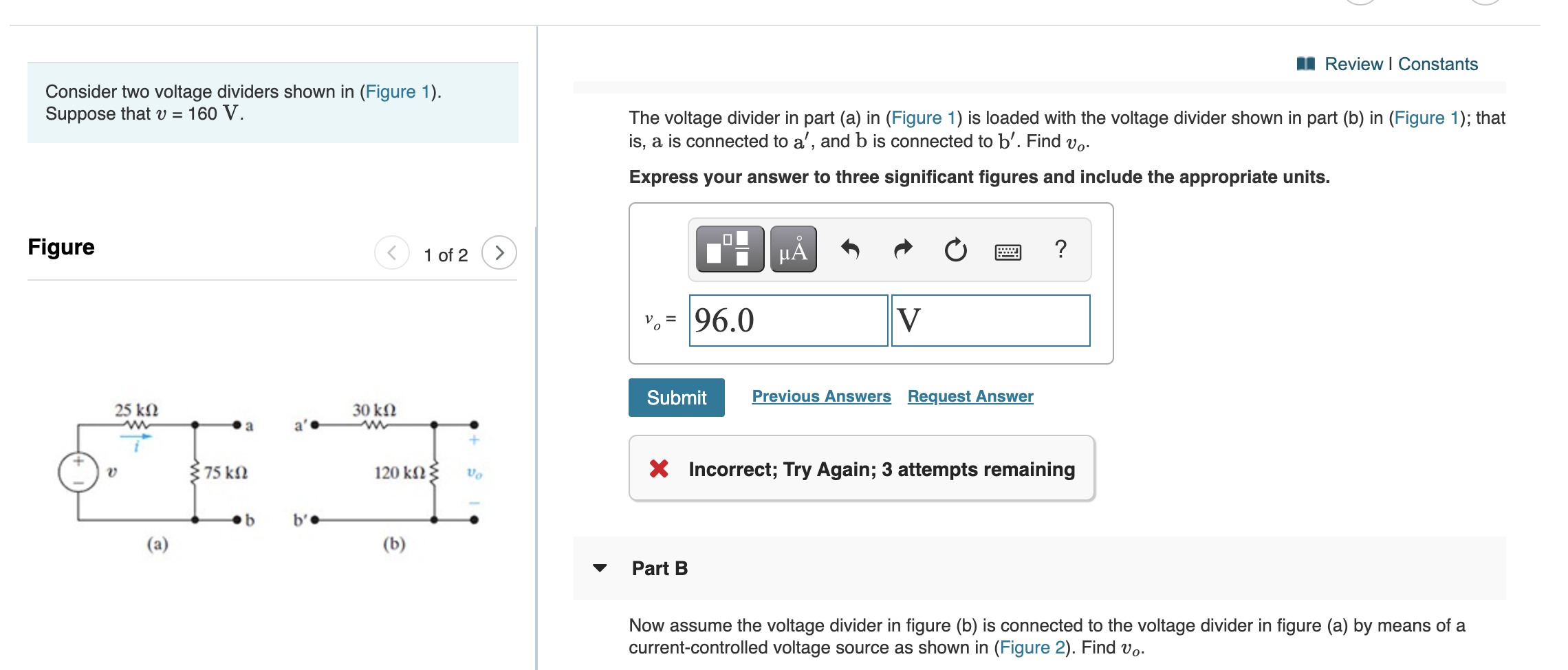 Solved A Review | Constants Consider two voltage dividers | Chegg.com