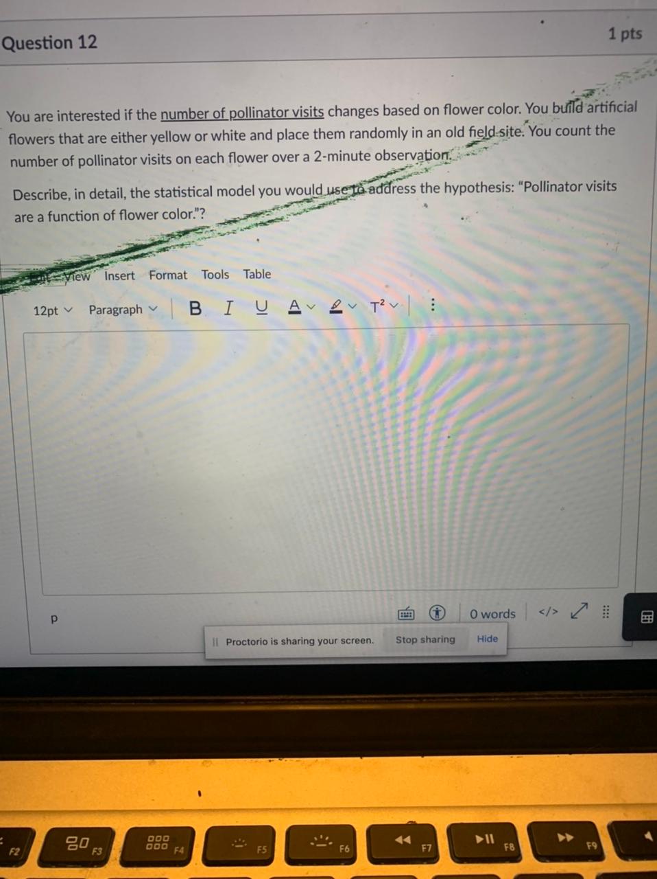 Solved You are interested if the number of pollinator visits | Chegg.com