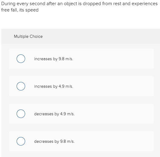 Solved During every second after an object is dropped from | Chegg.com