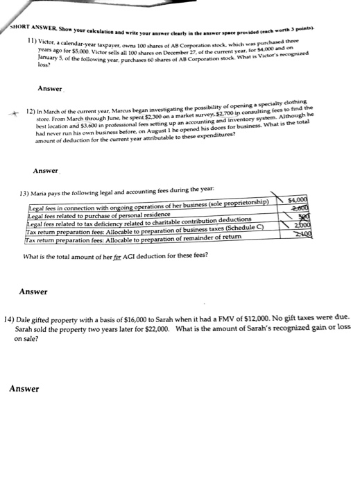 Solved What is the correct answer to the Taxation questions | Chegg.com