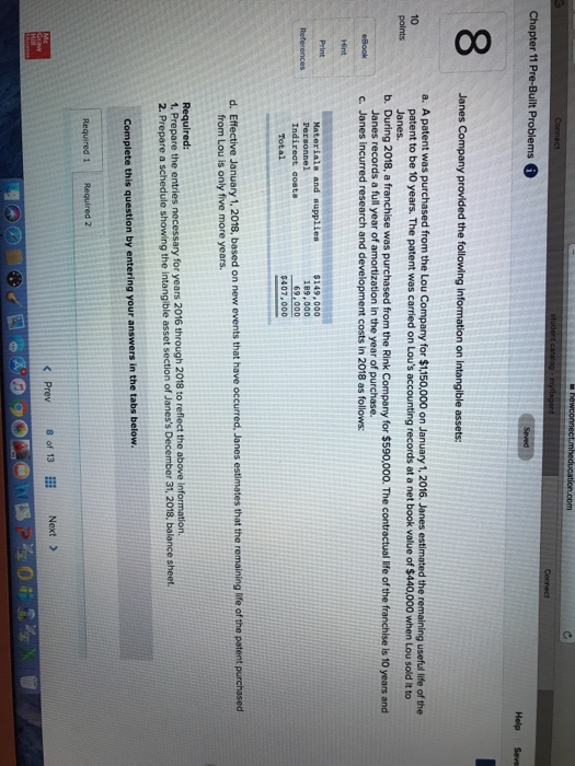 Solved Chapter 11 Pre-Built Problems Help Save 8 Janes | Chegg.com