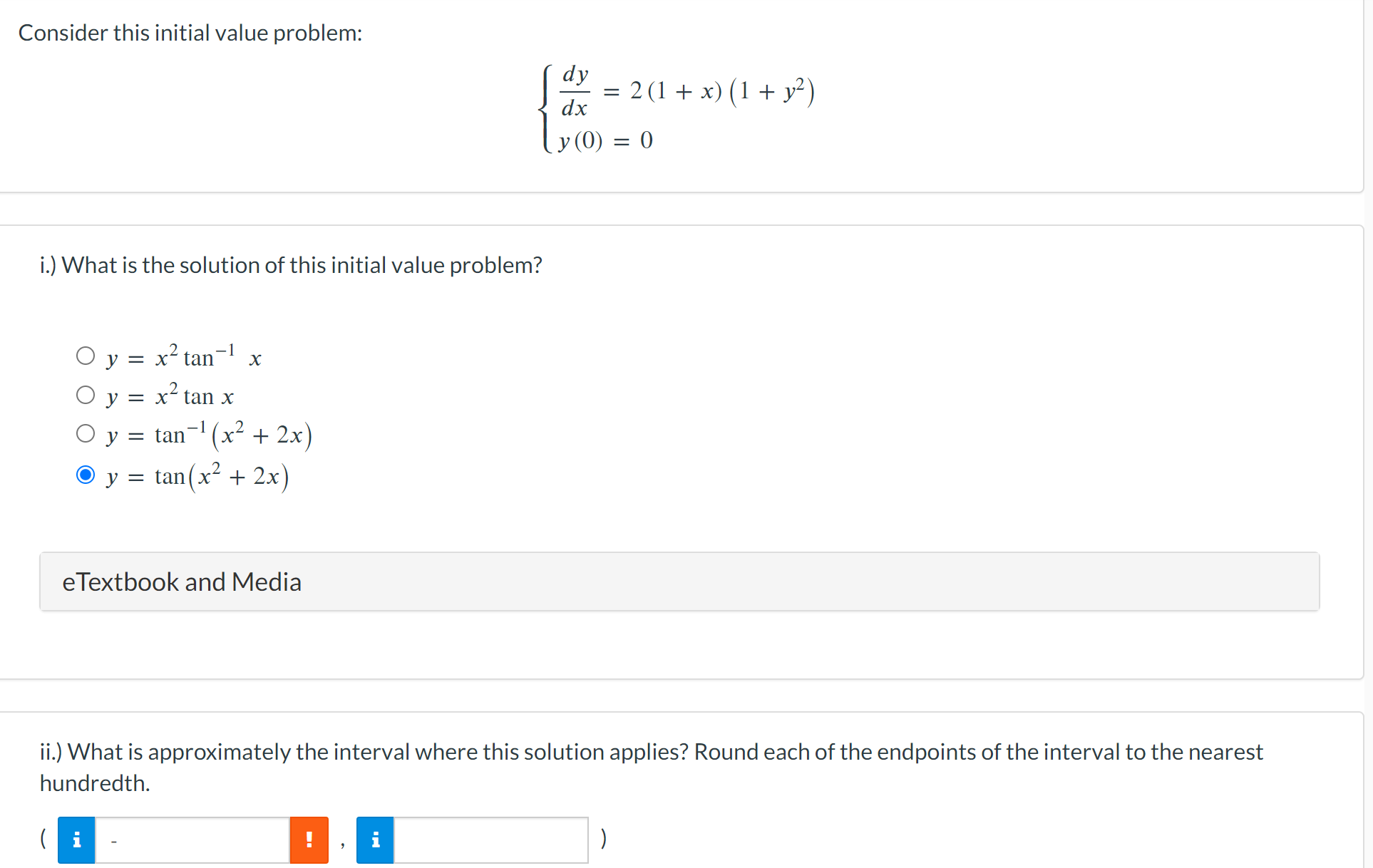 Solved Consider this initial value problem: | Chegg.com