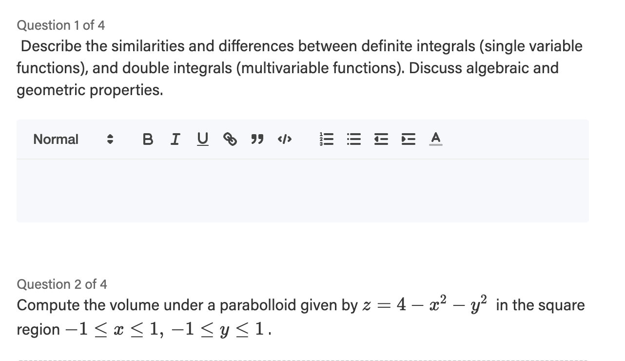 Solved Question 1 of 4 Describe the similarities and | Chegg.com