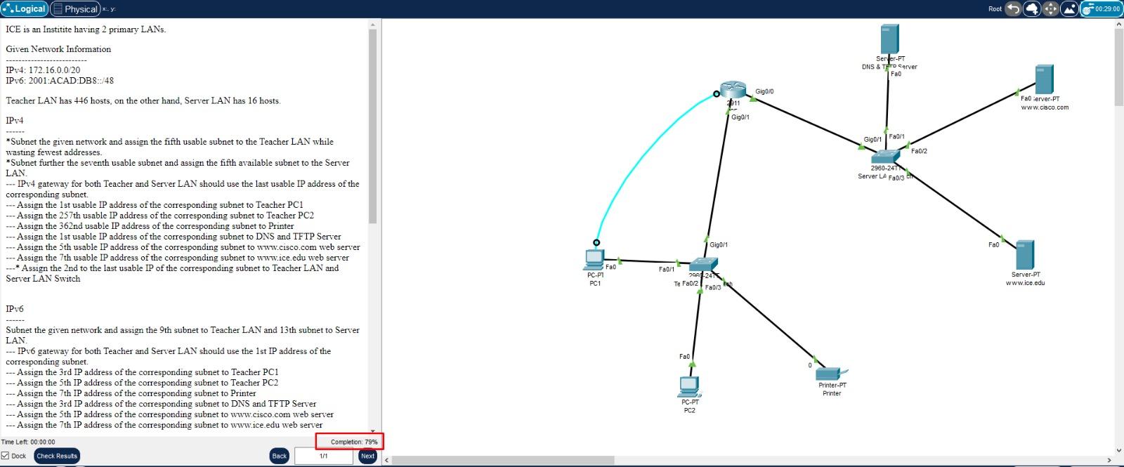 Solved IPv6: 2001:ACAD:DB :∗/48 Teacher LAN has 446 hosts, | Chegg.com