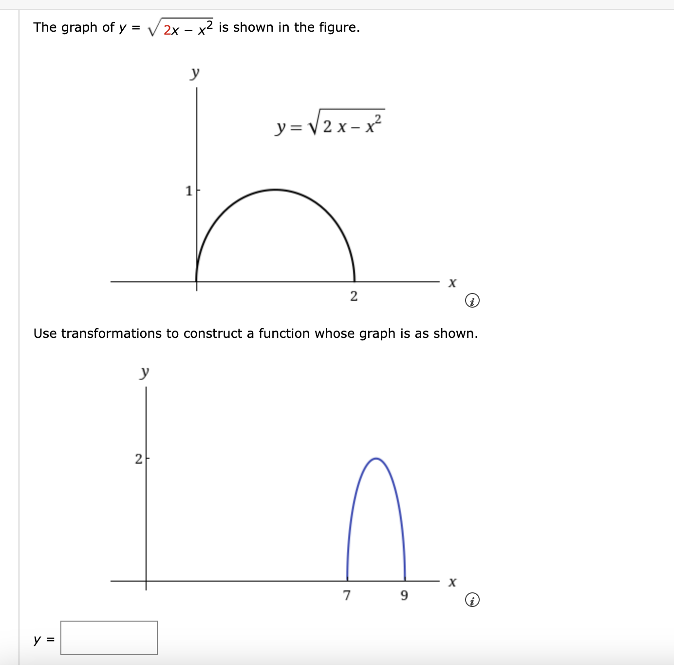 Solved The graph of y=2x-x22 ﻿is shown in the figure.Use | Chegg.com