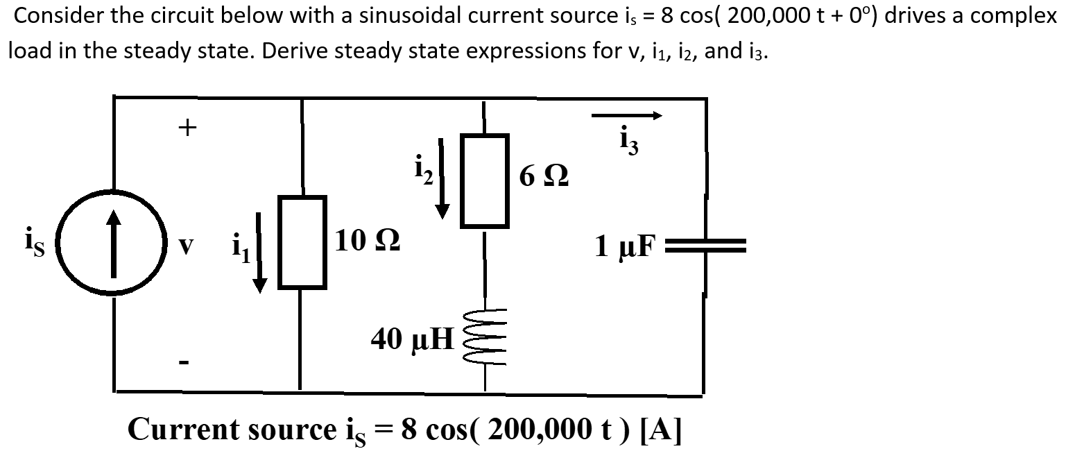 Solved Consider the circuit below with a sinusoidal current | Chegg.com