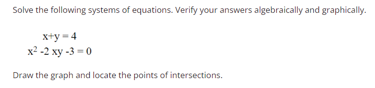 Solved Solve the following systems of equations. Verify your | Chegg.com