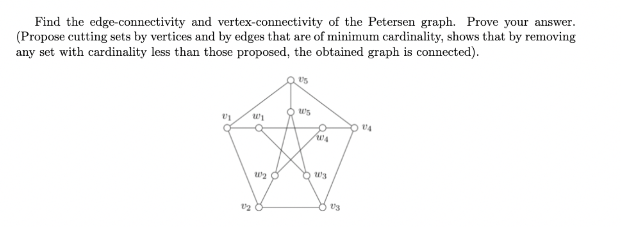 Solved Find the edge-connectivity and vertex-connectivity of | Chegg.com Solved Find the edge-connectivity and vertex-connectivity of | Chegg.com