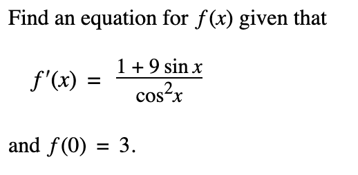 Solved Find an equation for f(x) ﻿given | Chegg.com